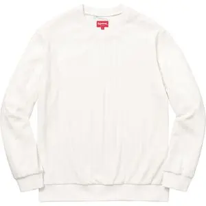 Supreme Ribbed Velour Crewneck Sweatshirt