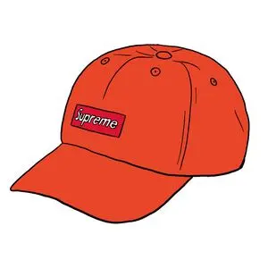 Supreme Ripple Corduroy Small Box 6-panel Cap - Orange