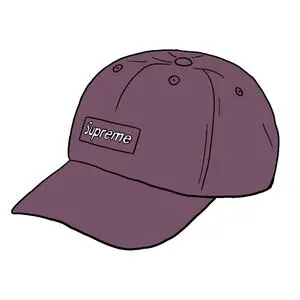 Supreme Ripple Corduroy Small Box 6-panel Cap - Purple