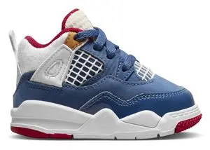 JORDAN 4 Retro Toddler Sneakers - French Blue/white/gym Red