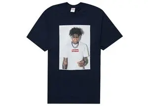 Supreme Nba Youngboy Tee Shirt - Navy Blue