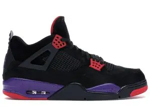 JORDAN Jordan 4 Retro Raptors Drake OVO Black/court Purple/university Red