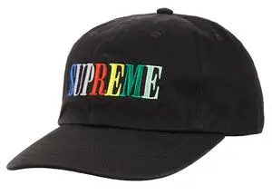 Supreme Logo 6-panel Cap - Black