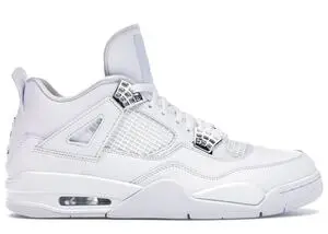 JORDAN 4 Retro Pure Money Sneakers - White/metallic Silver/pure Platinum