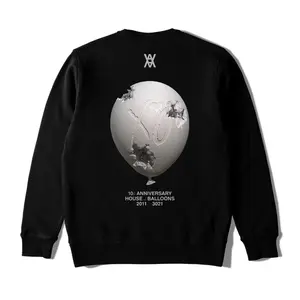 THE WEEKND X Daniel Arsham Eroded Balloon Crewneck Sweatshirt - Black