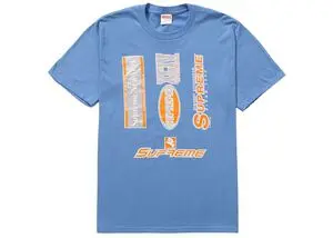 Supreme Logos Tee Shirt - Dusty Light Royal