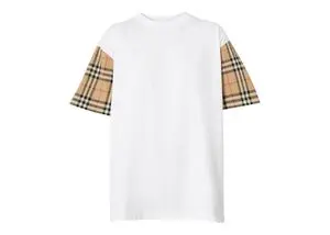 Burberry Vintage Check Sleeve Cotton Oversized T-shirt