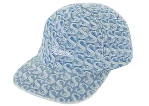 Supreme Monogram Denim 6-panel Cap - Blue
