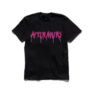 THE WEEKND X Vlone After Hours Acid Drip Tee Shirt - Black