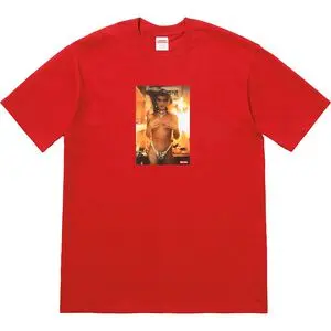 Supreme Nan Goldin Kim In Rhinestone Tee Shirt - Red