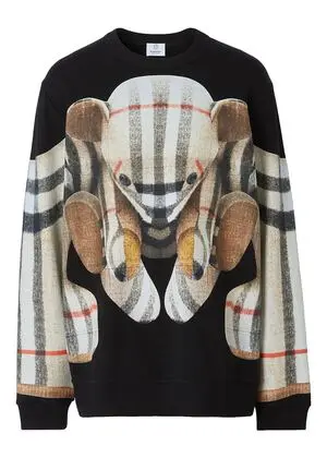 Burberry Thomas Bear Print Oversized Sweatshirt