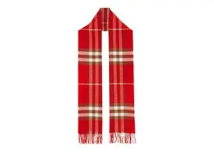 Burberry The Classic Check Cashmere Scarf - Red