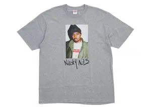 Supreme Nas Tee Shirt Heather Grey