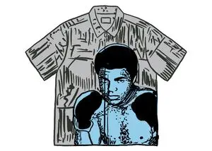 Supreme Muhammad Ali Zip Up Short Sleeve Shirt - Black
