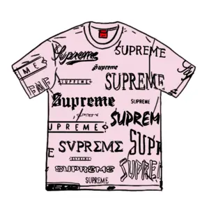 Supreme Logo Tee Shirt - Light Pink