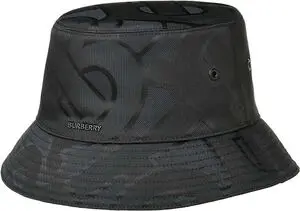 Burberry Tb Monogram Jacquard Bucket Hat - Black