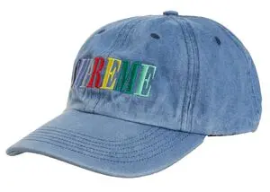 Supreme Logo 6-panel Cap - Light Denim