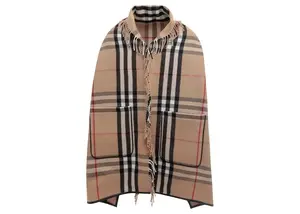 Burberry Wool And Cashmere Cape - Beige