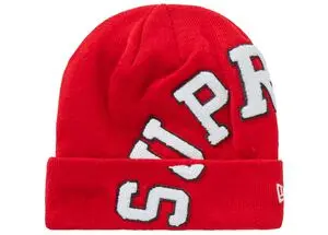 Supreme New Era Big Arc Beanie - Red