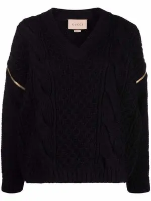 Gucci Detachable Sleeves Knit Sweatshirt