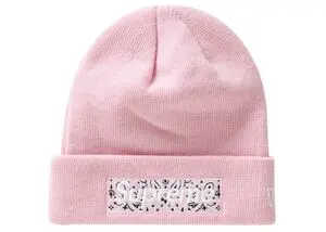 Supreme New Era Box Logo Beanie - Pink