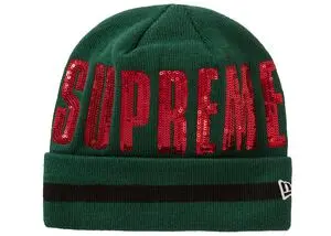Supreme Sequin Beanie - Green