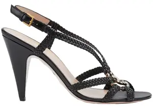 Gucci Crystal Interlocking G Heeled Sandals