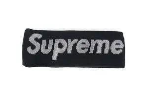 Supreme New Era Reflective Logo Headband - Black