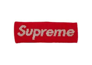 Supreme New Era Reflective Logo Headband - Red