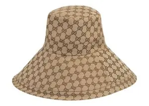 Gucci Gg Canvas Wide Brim Bucket Hat - Beige/ebony