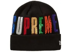 Supreme New Era Sequin Beanie - Black