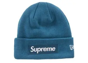 Supreme New Era Box Logo Beanie - Blue