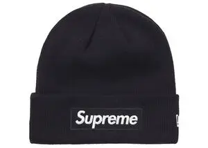Supreme New Era Box Logo Beanie - Black