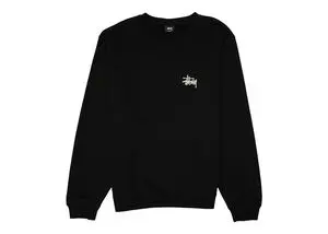 StÜssy Basic Crewneck Sweatshirt - Black
