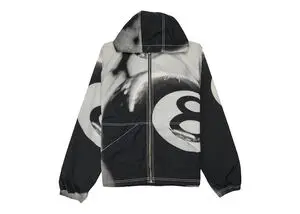 StÜssy 8 Ball Beach Shell Jacket - Grayscale