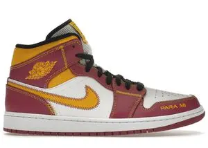 JORDAN Air Jordan 1 Mid Dia De Los Muertos Sneakers White/fuchsiaone-colororangeone-colorblack