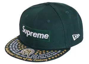 Supreme Undisputed Box Logo New Era Fitted Cap - Dark Green