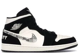 JORDAN 1 Mid Equality Sneakers - Black/sail