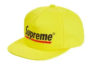 Supreme Underline 5-panel Cap - Bright Yellow