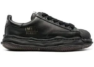 Mihara Yasuhiro Blakey Og Sole Leather Low Sneakers - Black