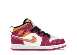 JORDAN Jordan 1 Mid Dia De Los Muertos White/fuchsia/orange