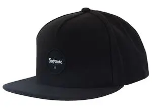 Supreme Twill Patch 5-panel Cap - Black