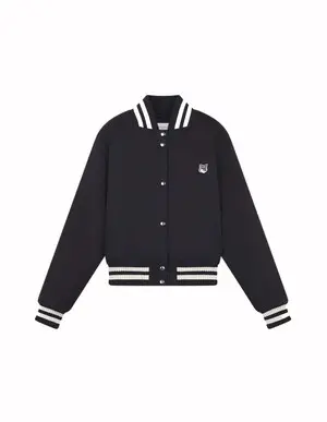 Maison Kitsuné Cotton Satin Teddy Blouson - Black