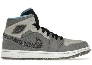 JORDAN 1 Mid Crater Neutralin Sneakers - Grey/neutral Grey/university Blue