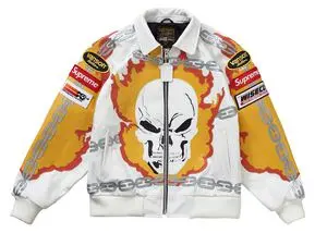 Supreme Vanson Leathers Ghost Rider Jacket - White