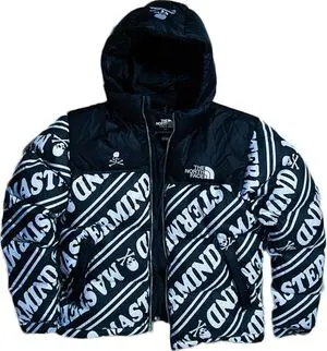 MASTERMIND X The North Face Nuptse Jacket - Black/white