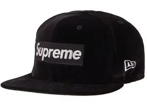 Supreme Velour Box Logo New Era Cap