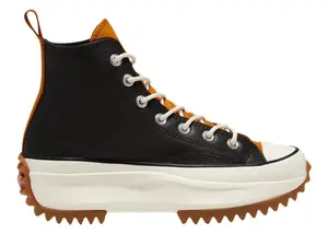 CONVERSE Run Star Hike Hi Leather Sneakers - Black/saffron Yellow/egret