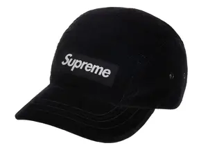 Supreme Velvet Camp Cap - Black