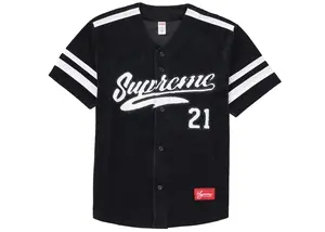 Supreme Velour Baseball Jersey